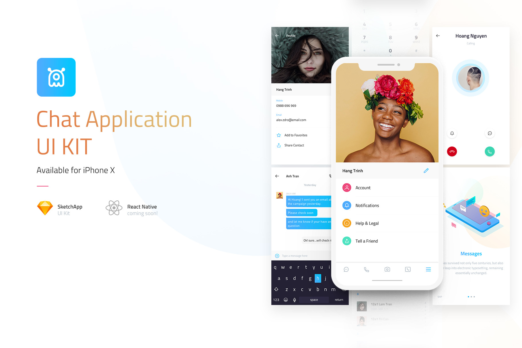 Chat App UI Kit | UI Kits and Libraries ~ Creative Market