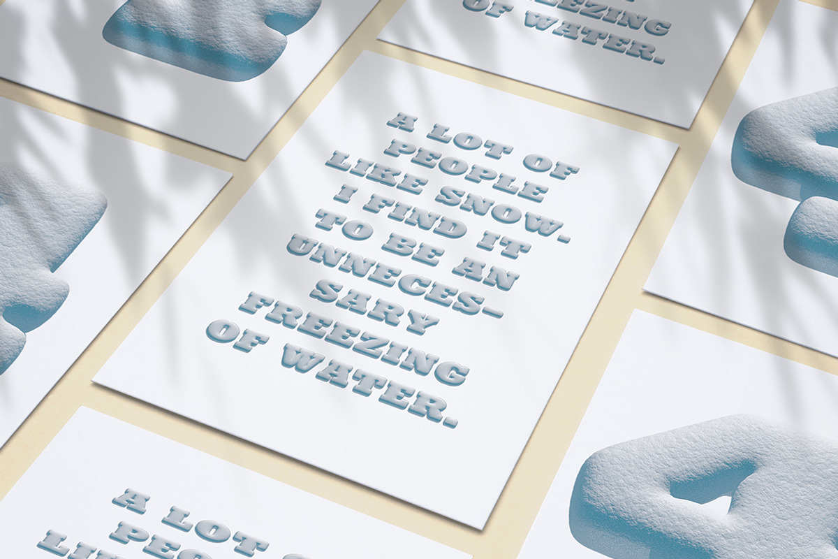 Snowball Font, a Font by Handmadefont