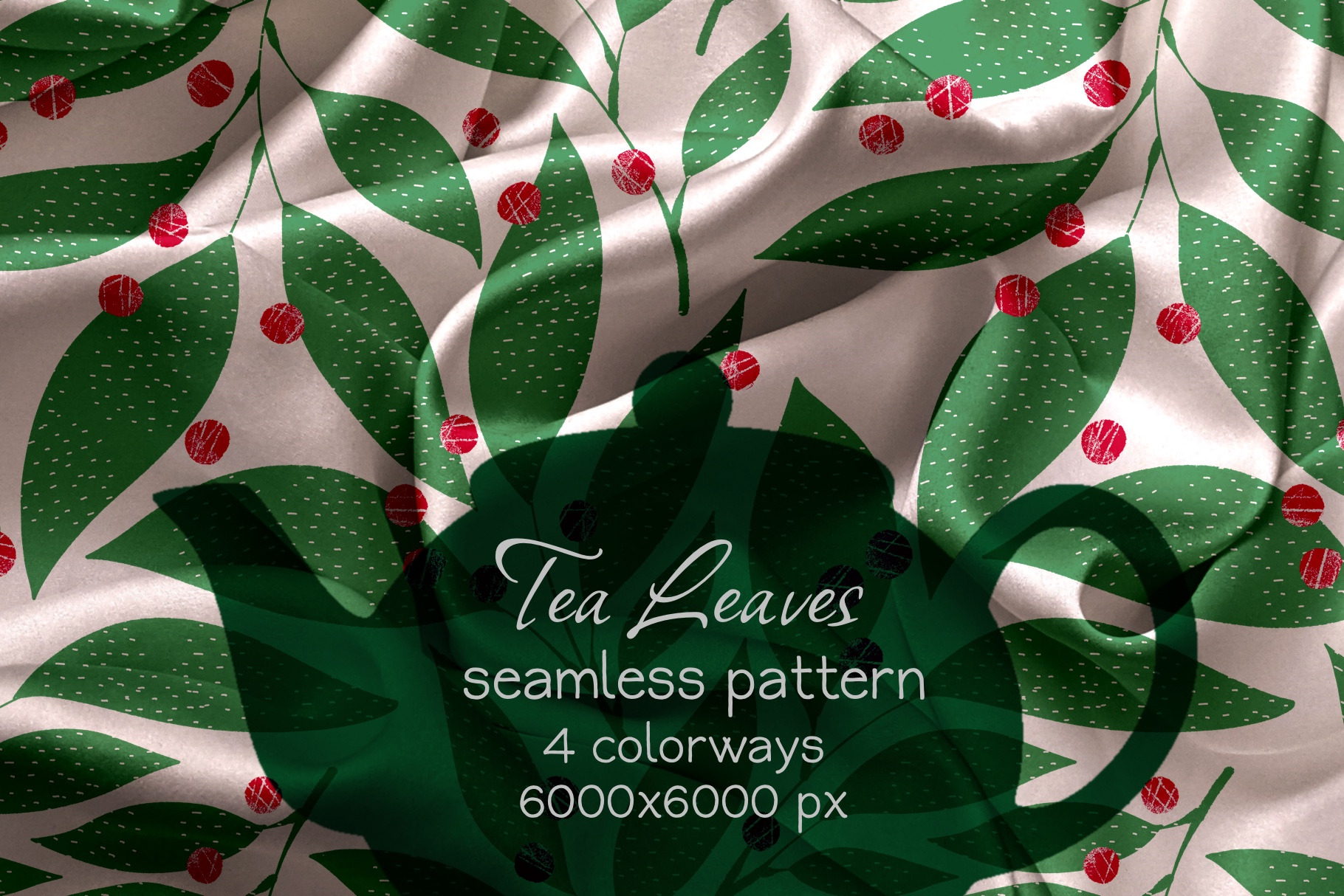 Tea Leaves floral repeated pattern | Creative Market