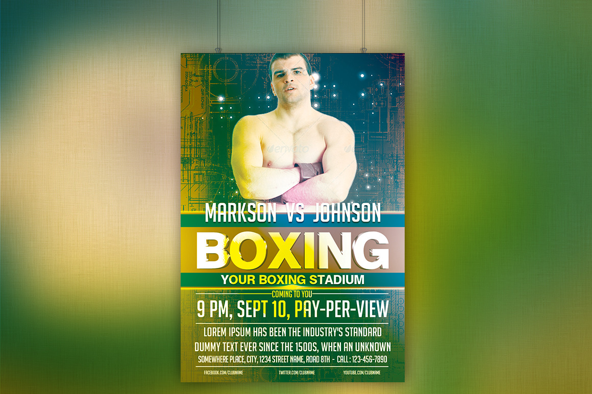 Boxing Night Flyer Template, a Flyer Template by KnightWipers