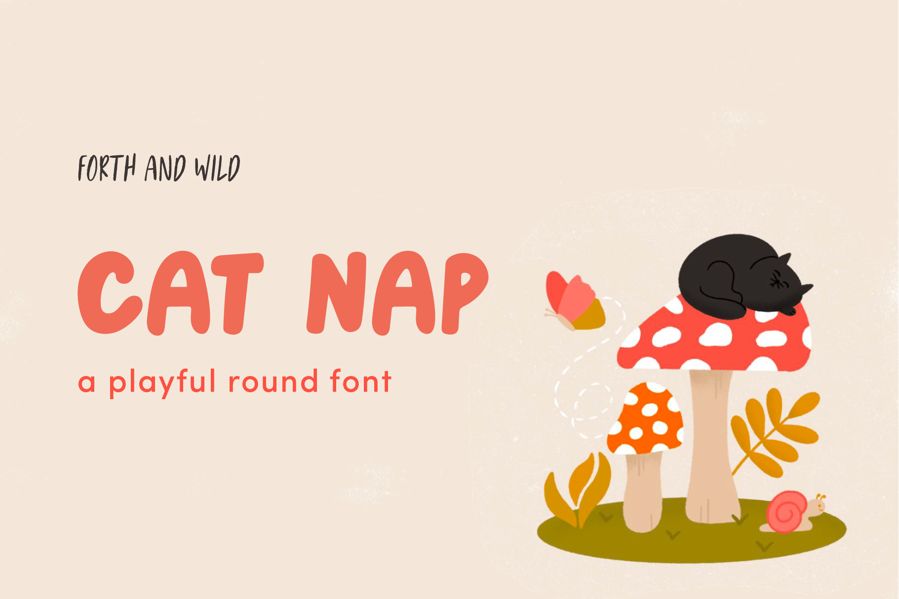 Playful Round Modern Font, a Sans Serif Font by Forth and Wild