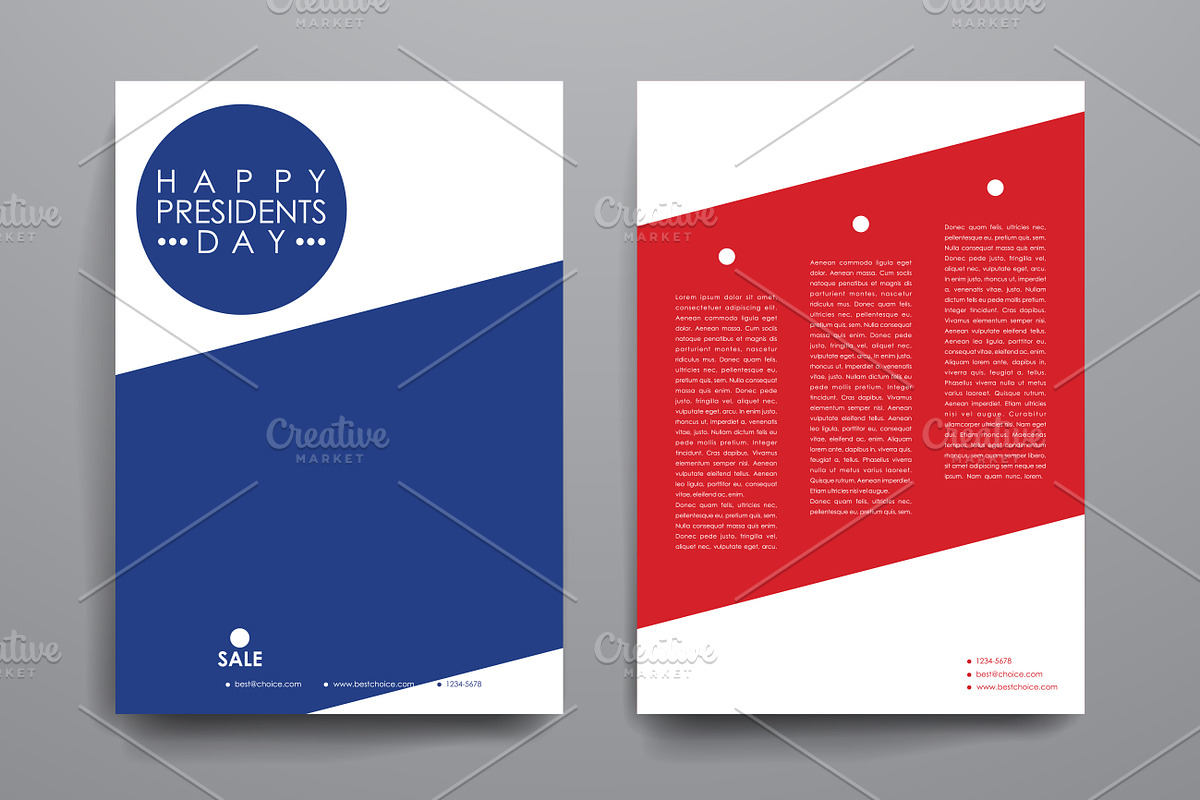 President's Day brochures, a Brochure Template by Palau