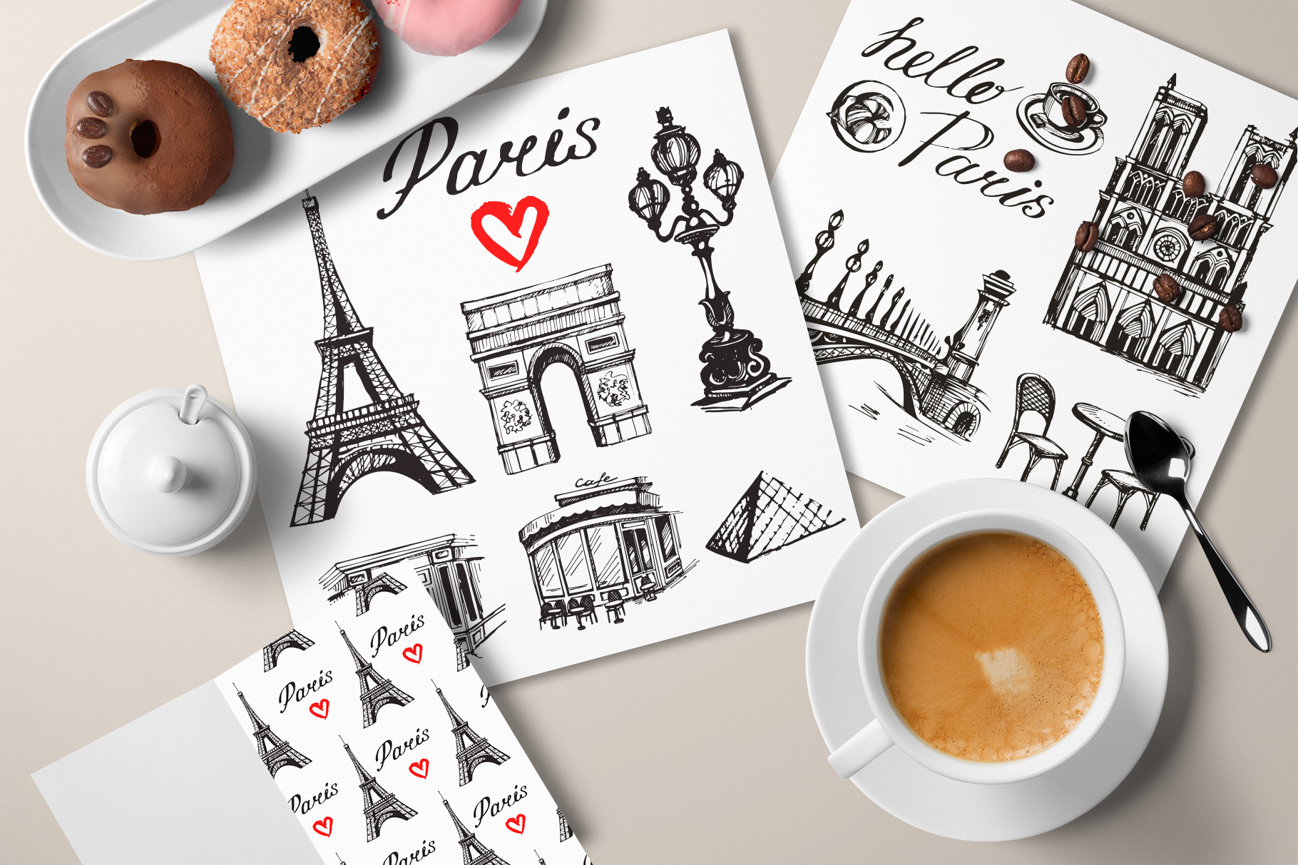 Paris - hand drawn illustrations, an Illustration by Olli_may ...