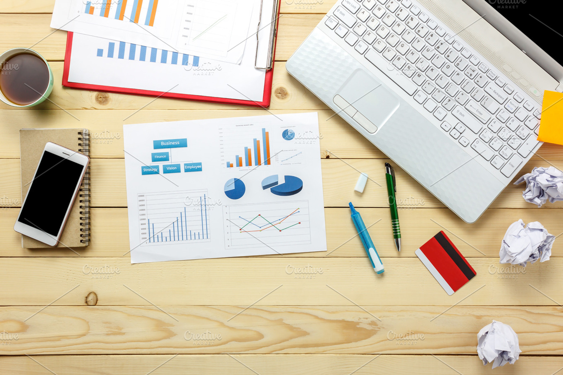 Business office desk featuring accountant, accounting, and background ...