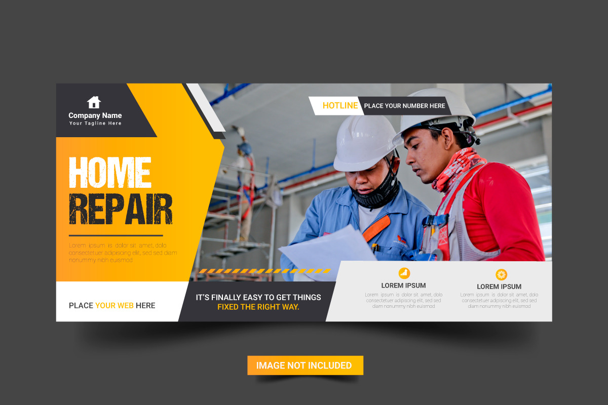Home repair web banner template, a Websites & App Template by Tanuart