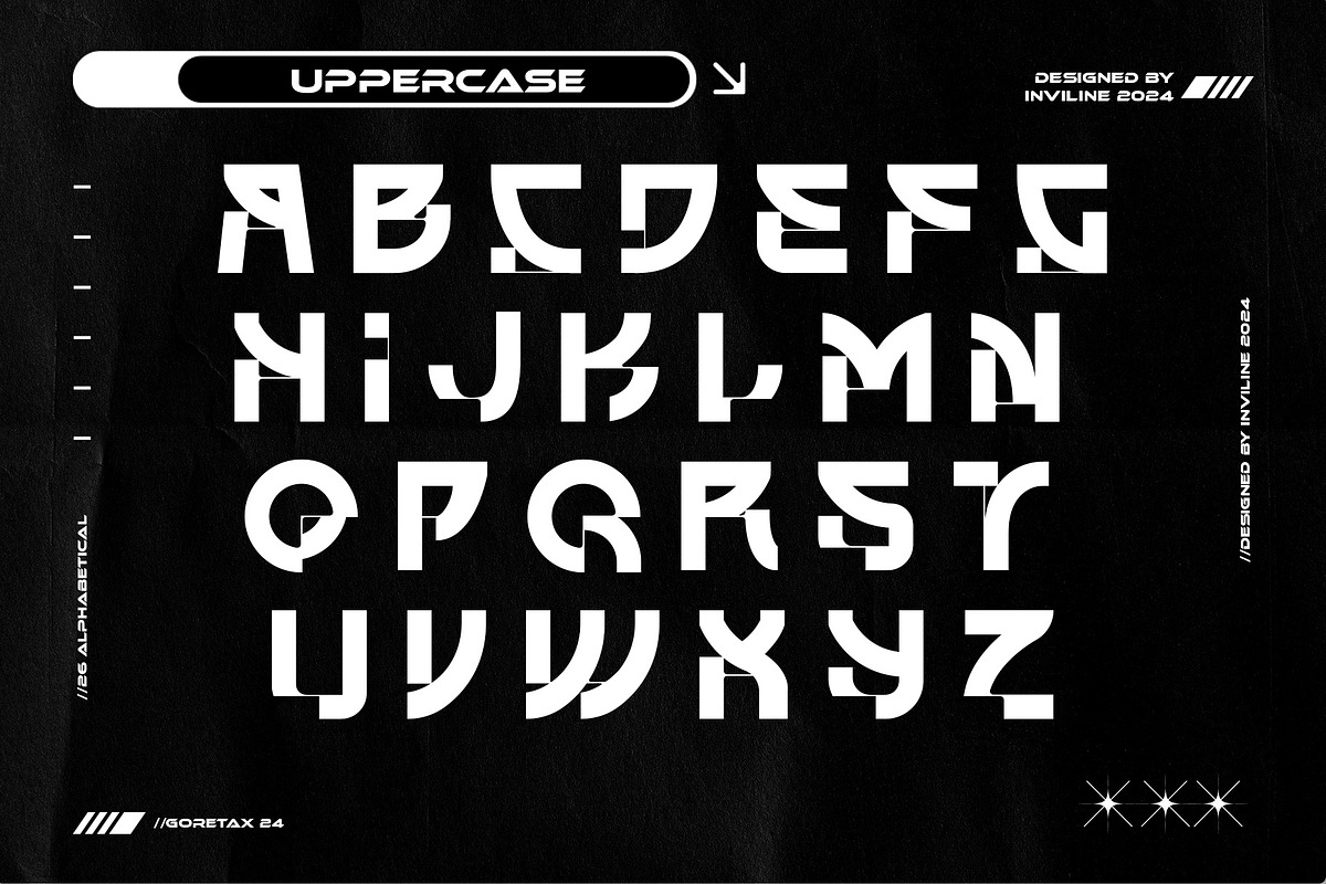 Goretax - Tech Display Font