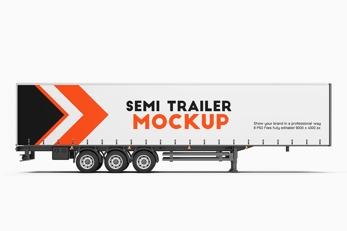 Semi Trailer Photoshop Mockup