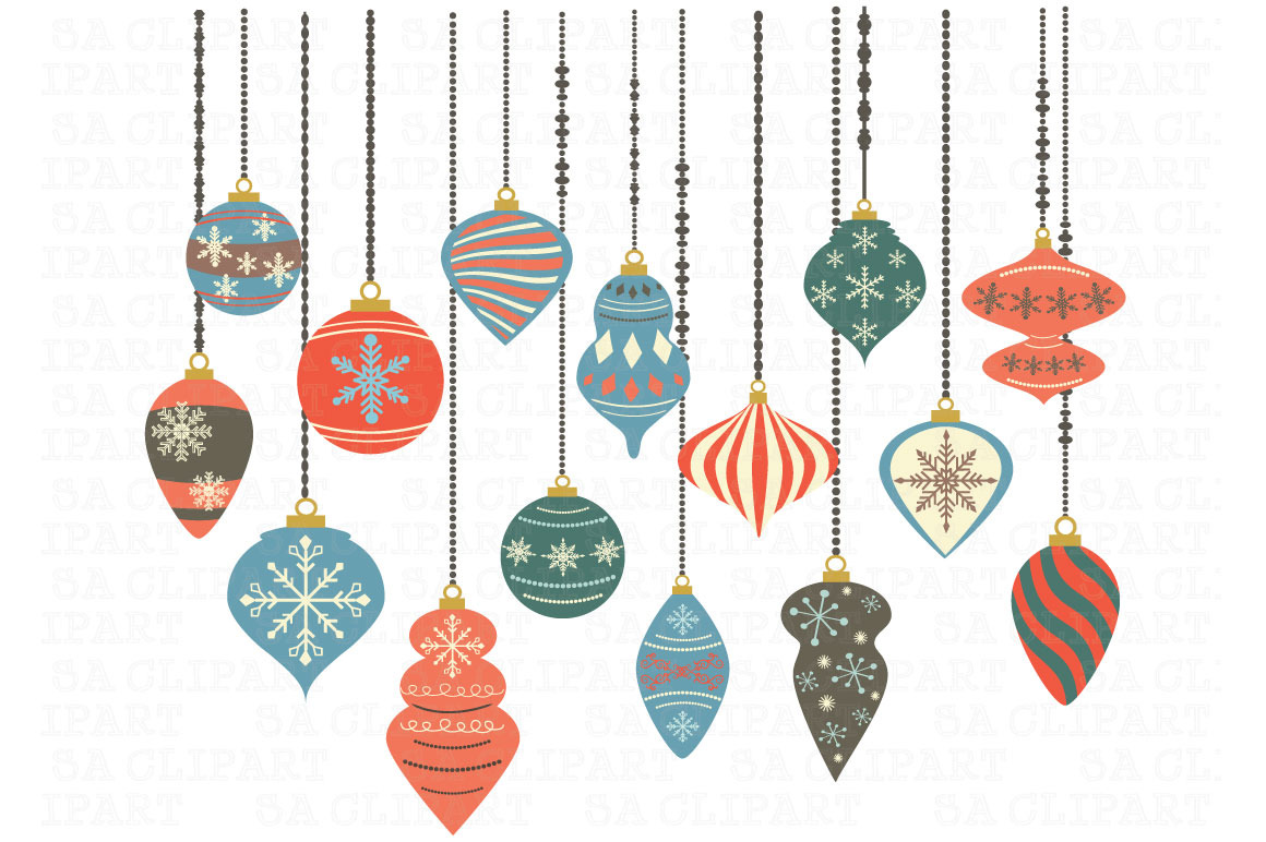 Christmas Ornaments ClipArt, a Decorative Illustration by SA ClipArt