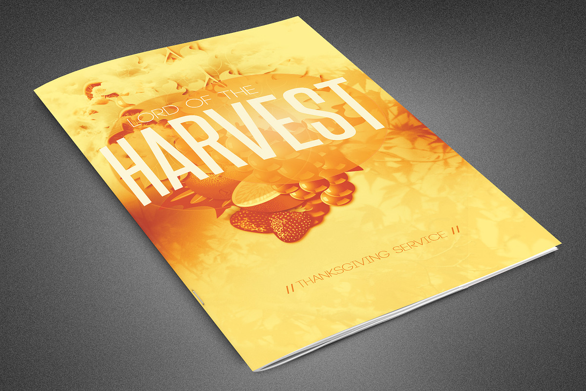 Lord of the Harvest Church Bulletin, a Brochure Template by loswl