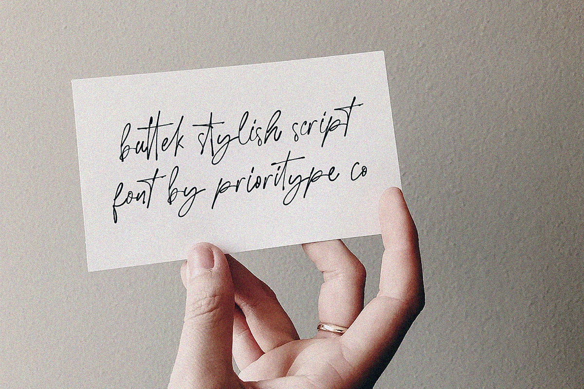 Buttek - Stylish Script Font, a Script Font by Prioritype Co