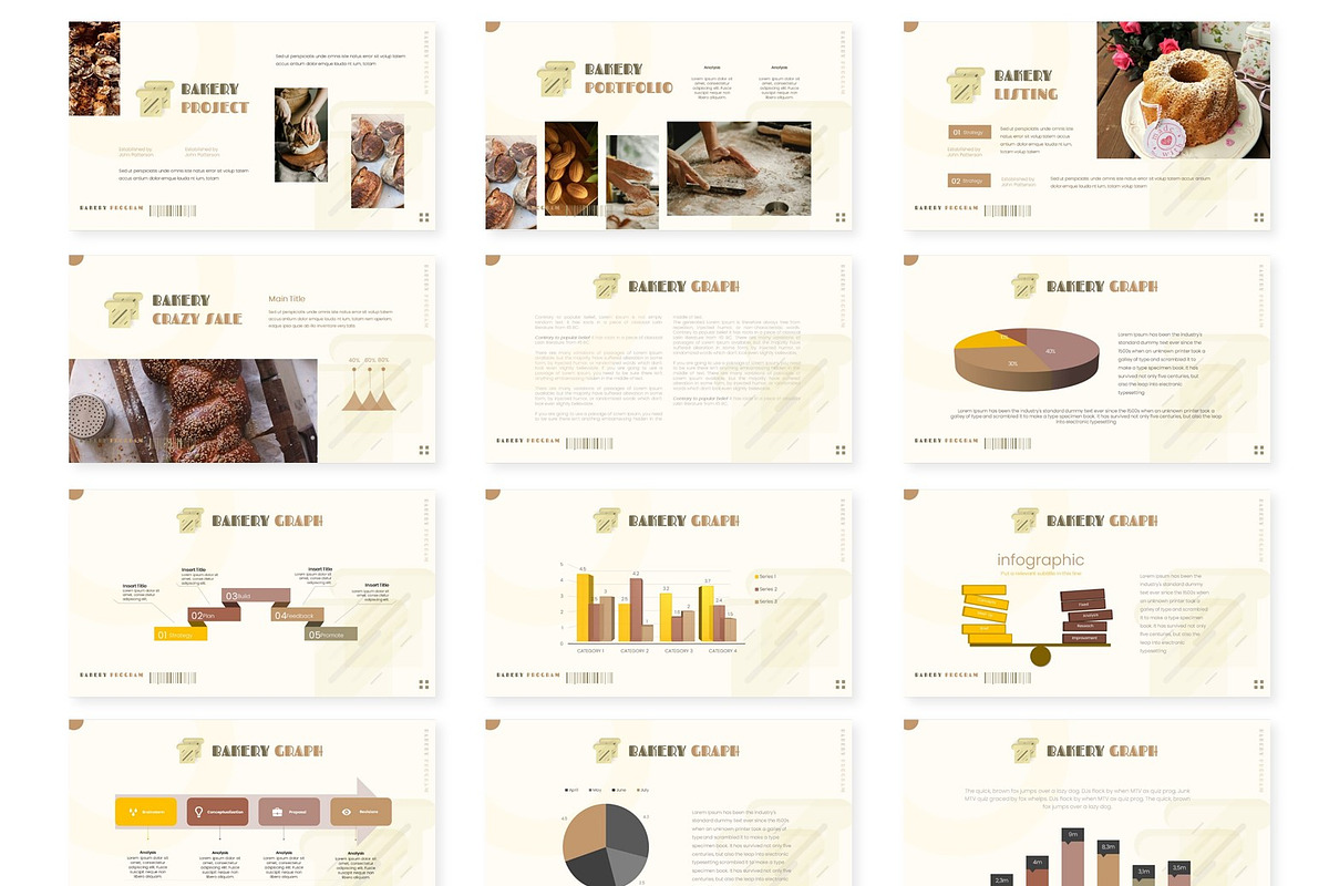 Bakery - Powerpoint Template, a Presentation Template by AQR Studio ...