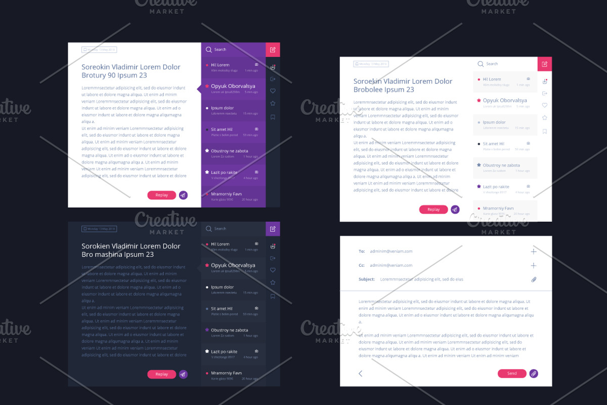 Mail App Kit for Tablet, an Email Template by fet