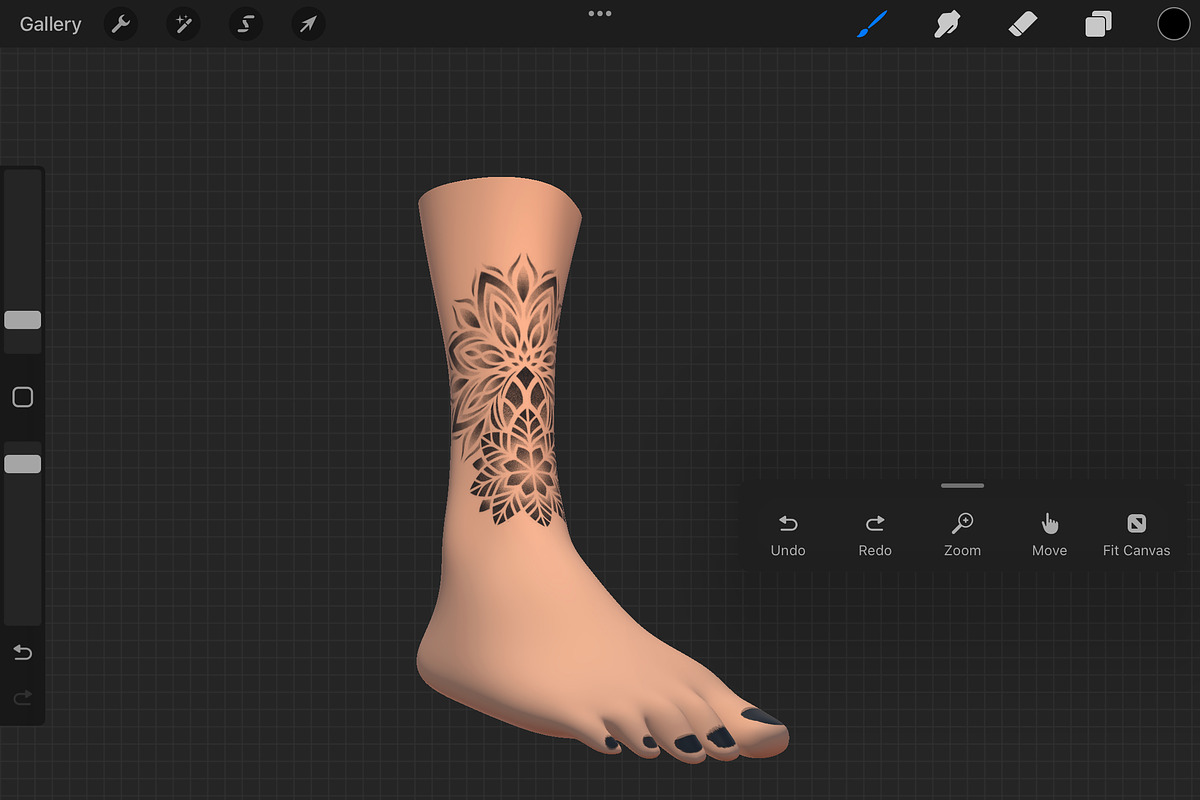 Procreate 3d Model Pack - Right Leg Female. | Creative Market