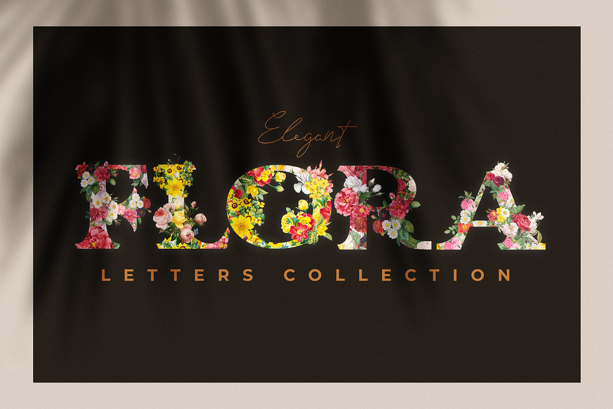 Vintage Flower Alphabet, an Object Graphic by AndrewPixel