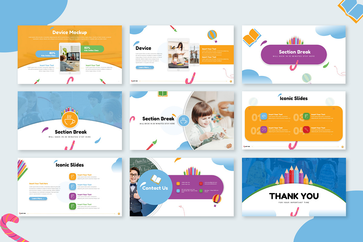 Best Happy Kids Education Presentation | Creative Market