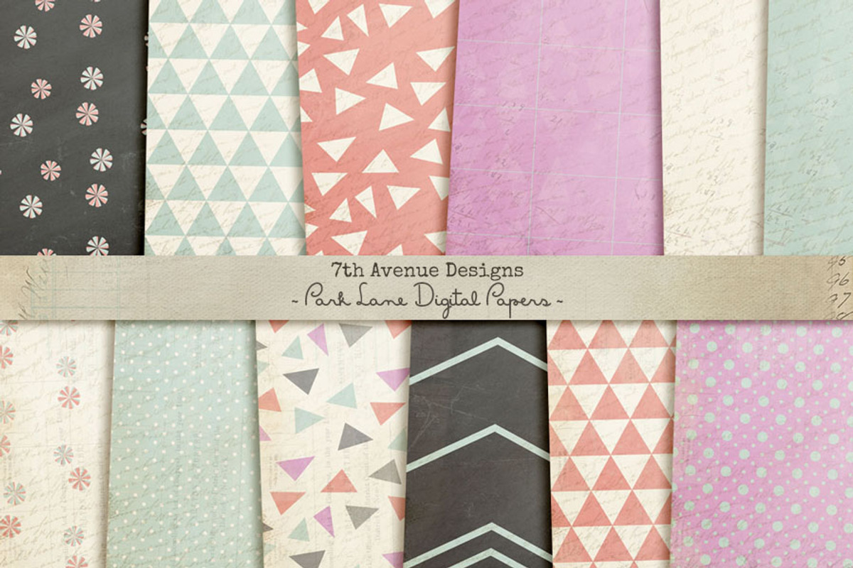 Park Lane Digital Papers, a Pattern Graphic by 7th Avenue Designs