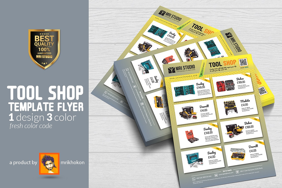 Tool Shop Flyer Template, a Flyer Template by MRI STUDIO