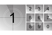 Countdown frame. Movie timer count., a Texture Illustration by HAPPY VECTOR
