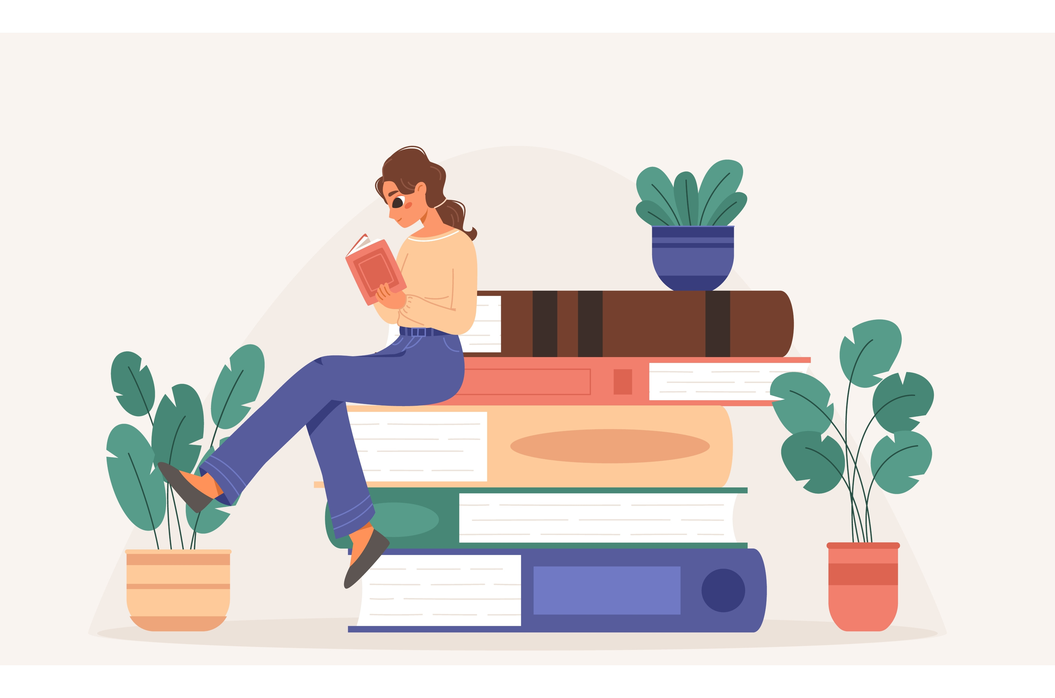 Reading book concept. Library books, a Background Graphic by Valerie Bodnar