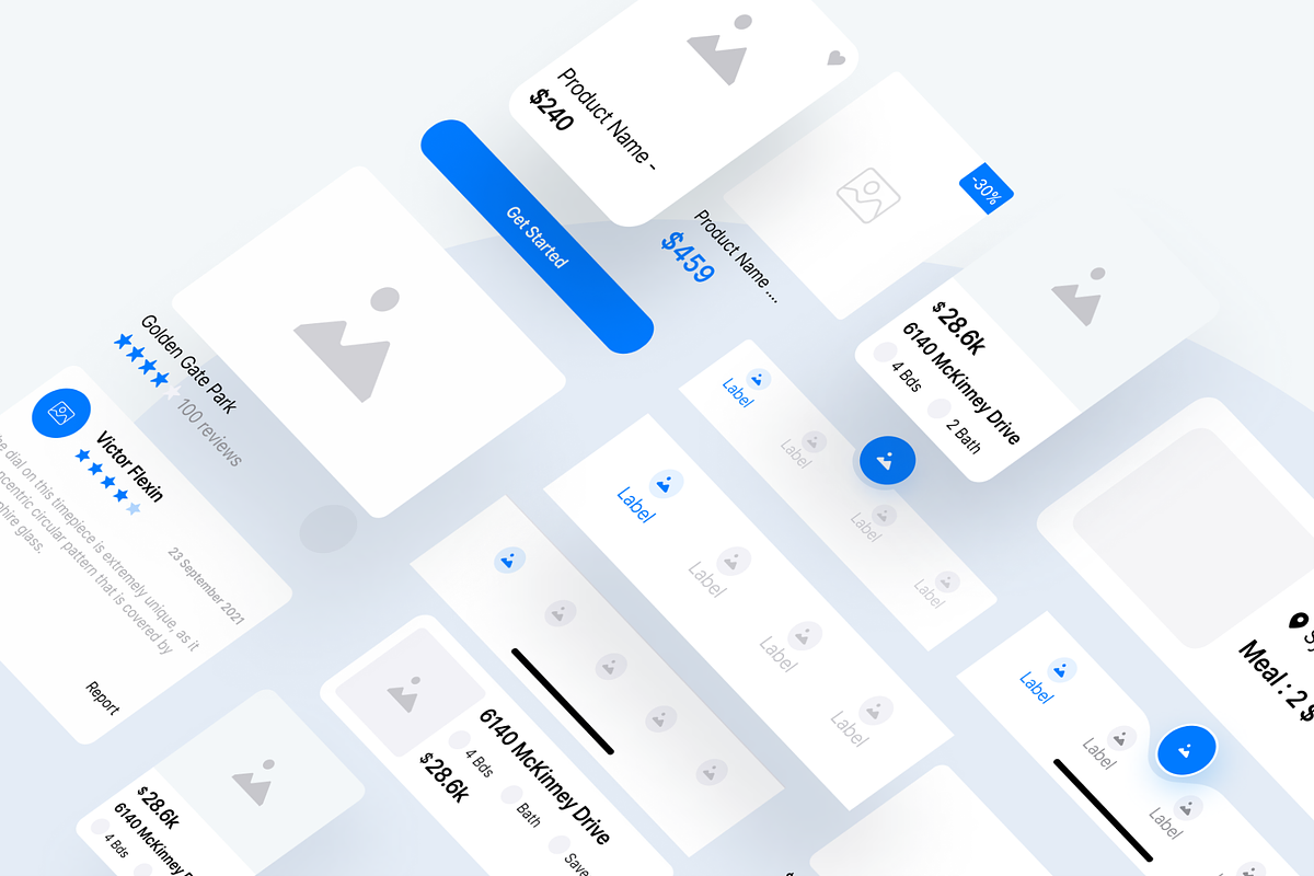 concept App Wireframe UX Kit, an UI Kit Template by Creative Perspective