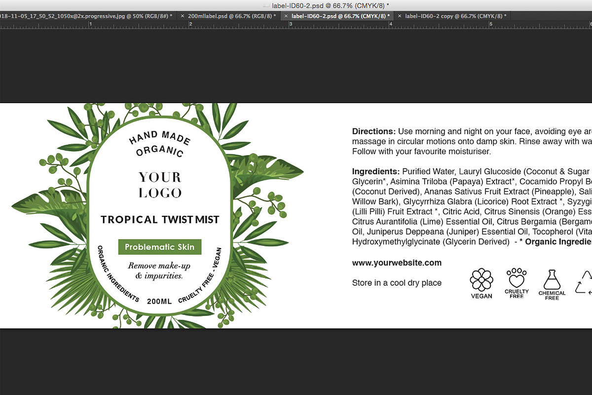 Tropical Label Template, a Stationery Template by AIW SOLUTIONS ...