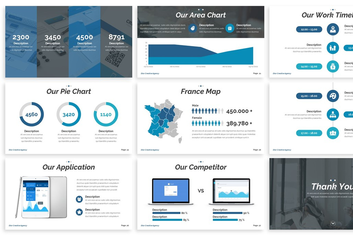 Dior - Agency Powerpoint Template, a Presentation Template by SlideFactory