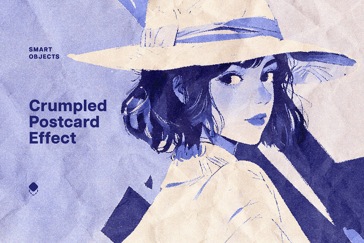 Crumpled Postcard Photo Effect, a Layer Style Add-On by Design Squad