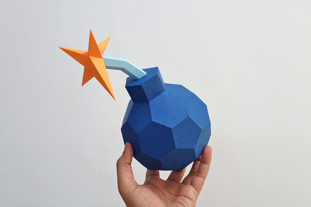 DIY Cannon Bomb - 3d papercraft, a Templates & Theme by PAPER amaze