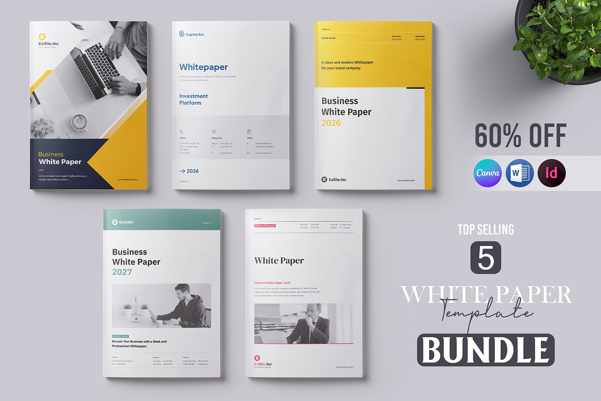 White Paper Bundle, a Brochure Template by Orcshape Studio
