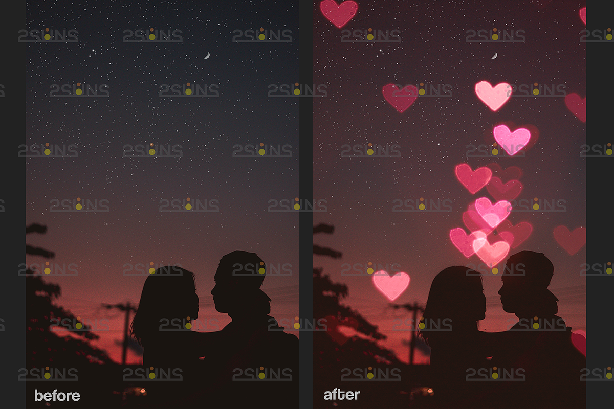 Heart Bokeh Photo overlays