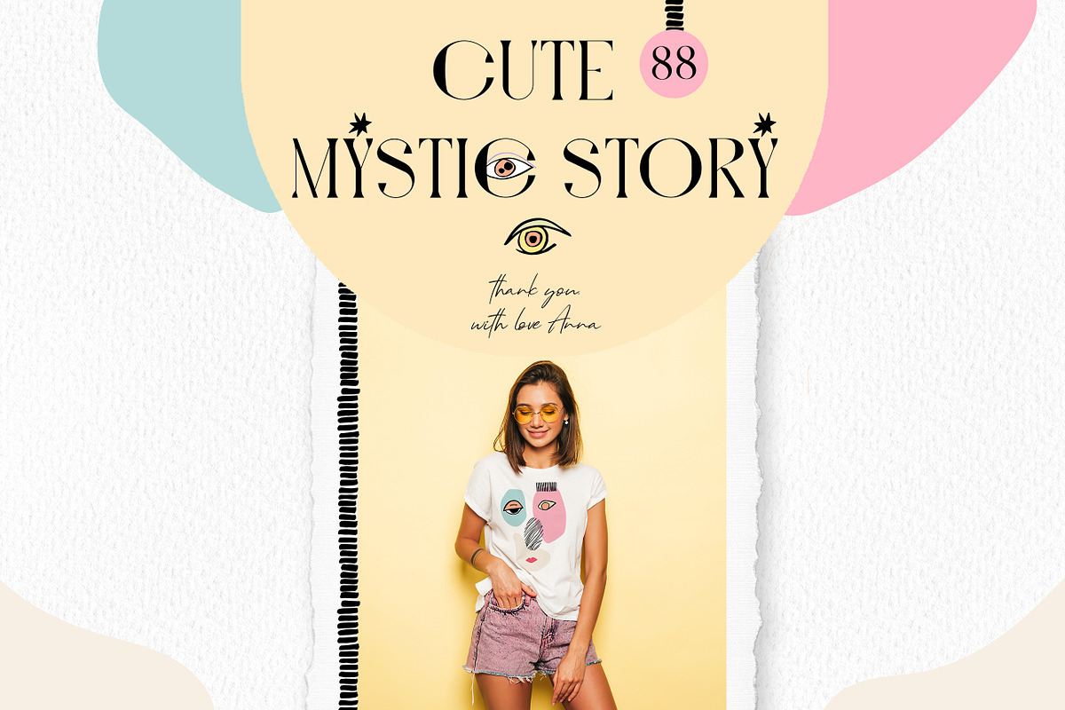 Kids abstract baby face, shapes, a Texture Illustration by AnnaTkachi ...