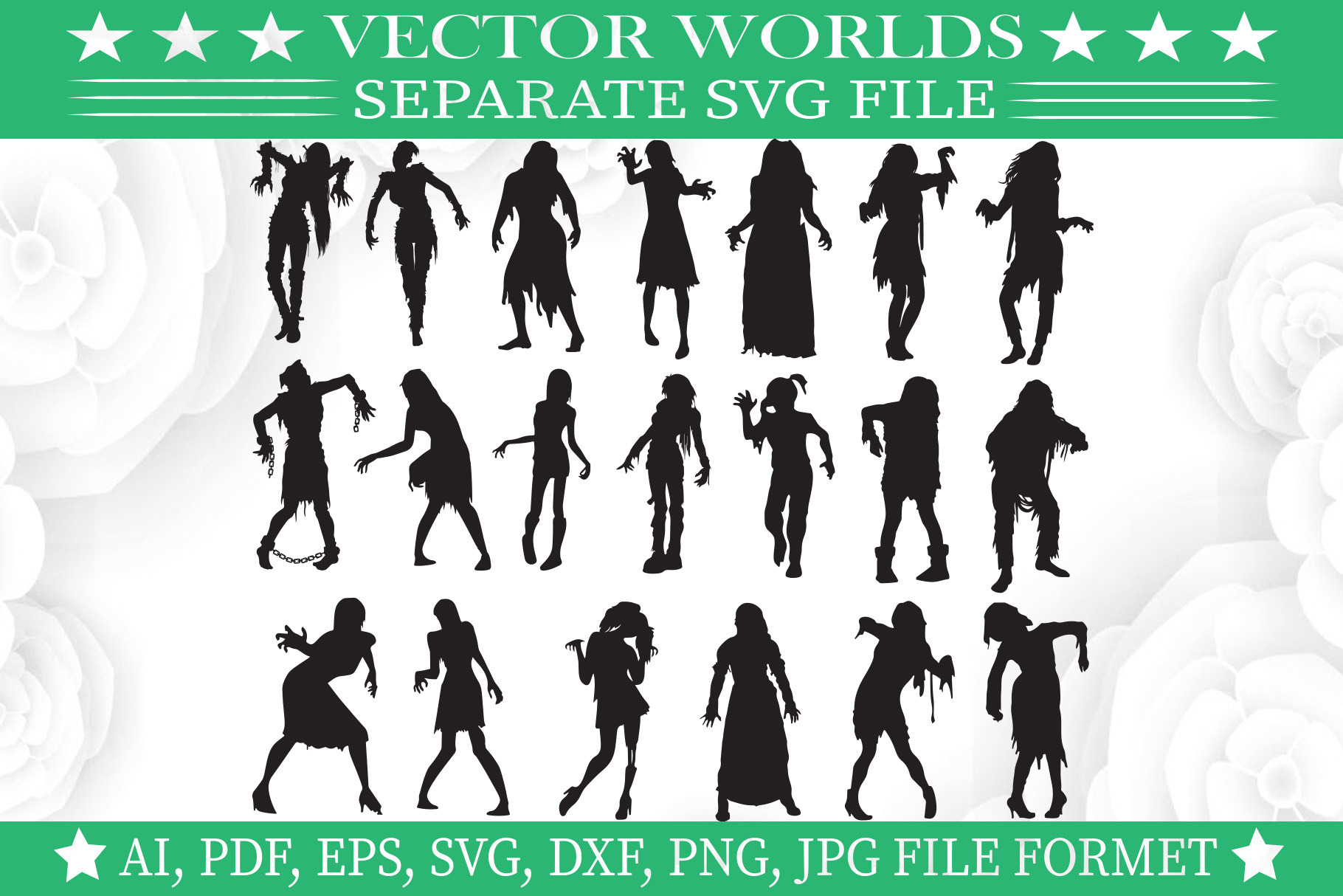 Zombie Girl Svg, Zombie, Girl Svg, an Object Graphic by VectorWorlds