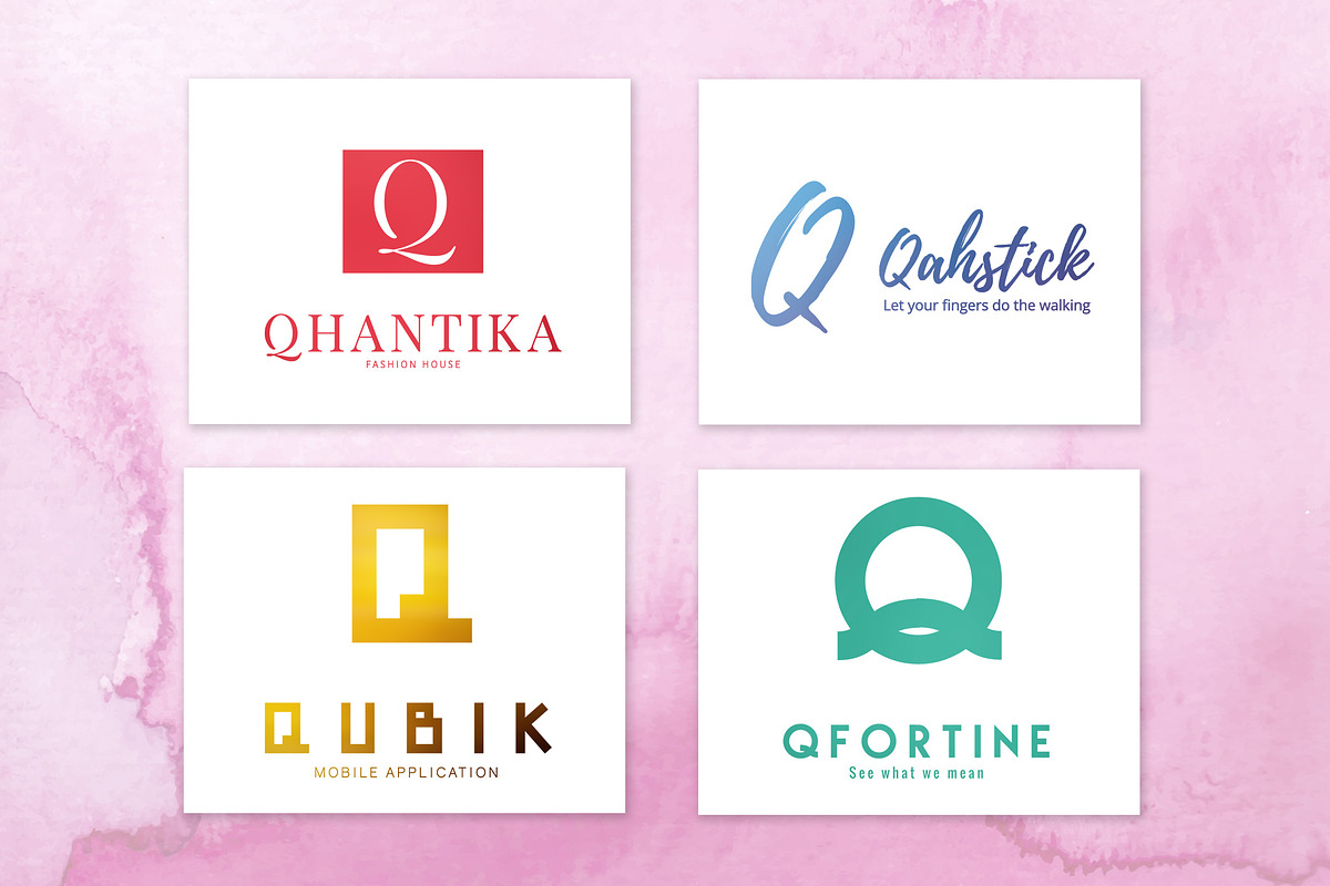 20 Q Letter Alphabetic Logos, a Branding & Logo Template by AN Productions
