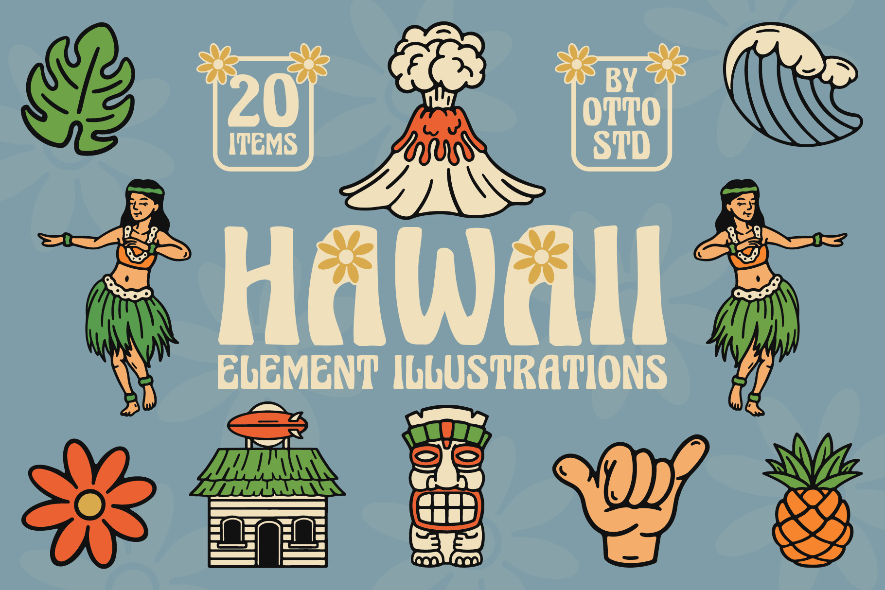 Hawaii Graphic Illustration, an Object Illustration by Otto.std