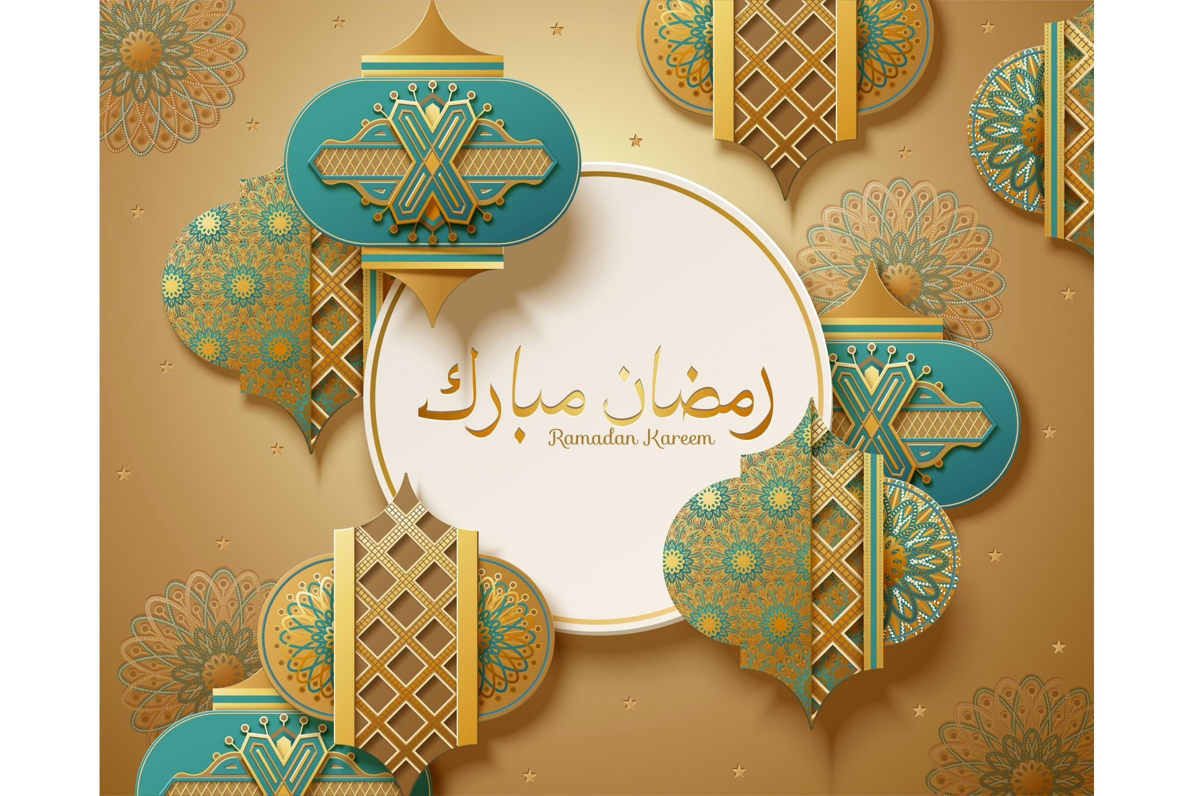 Ramadan with paper art fanoos, an Illustration by TotallypicRF