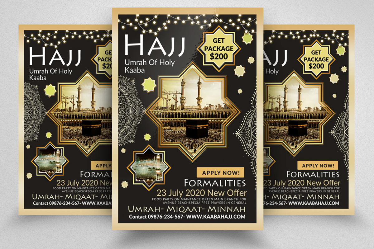 Hajj Umrah Flyer/Poster Template, a Flyer Template by Business Flyers