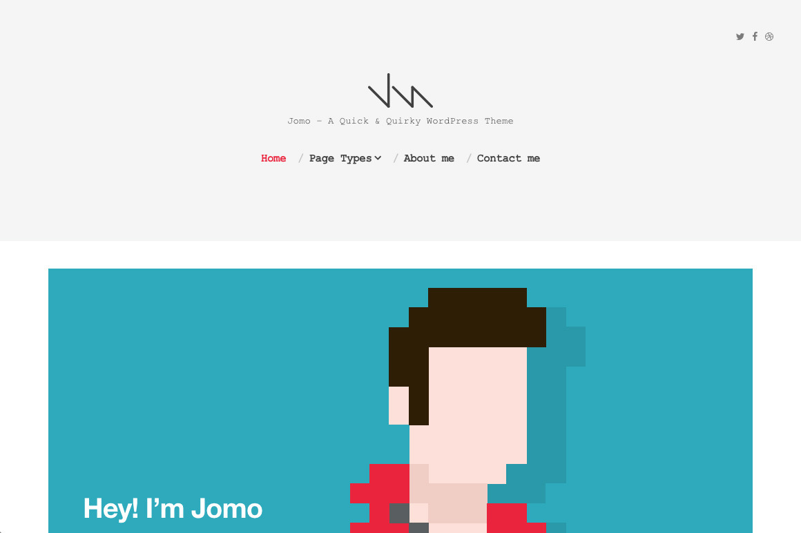Jomo - A Quick & Quirky Theme, a WordPress Template by MeanThemes