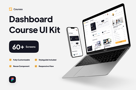 E-learning Mobile App UI Kit | UI Kits and Libraries ~ Creative Market