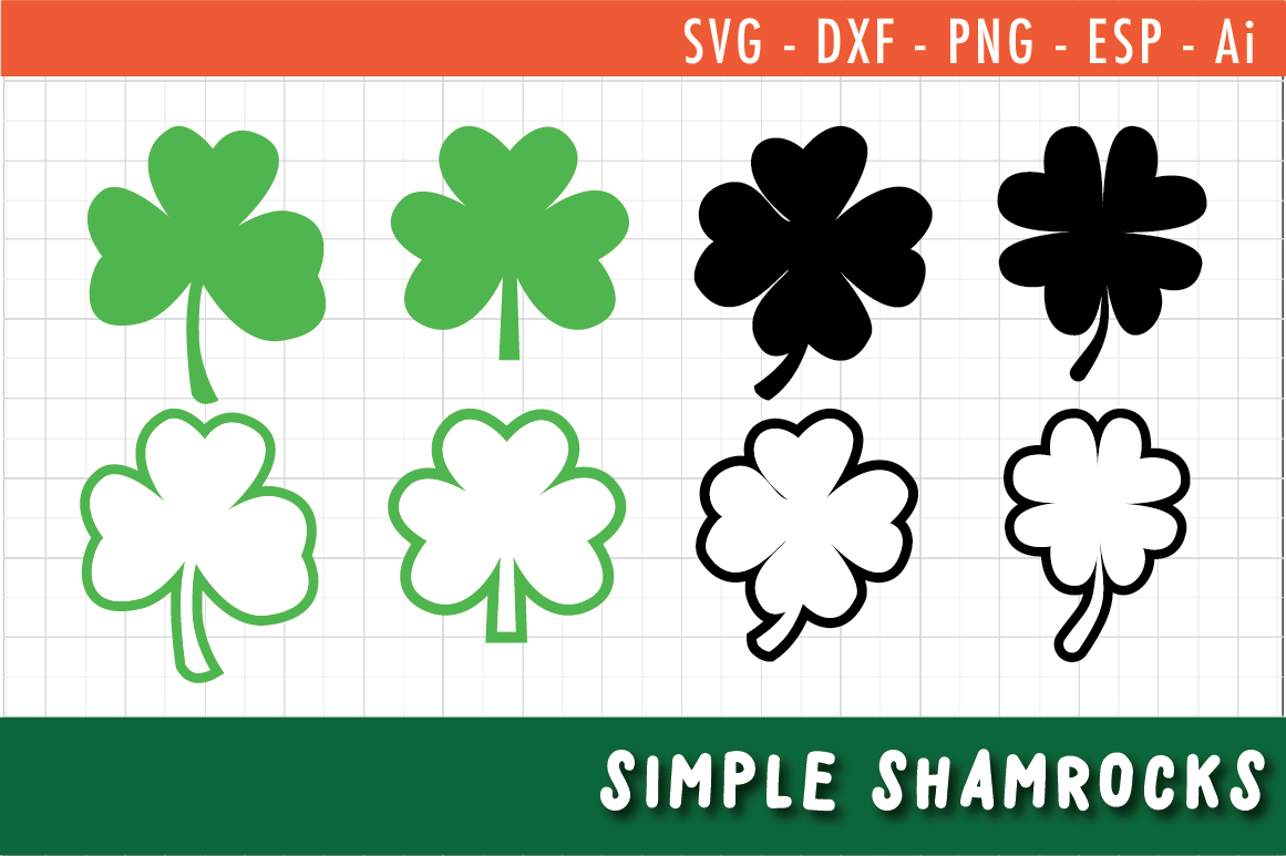 SVG Shamrock Clipart Commercial Use