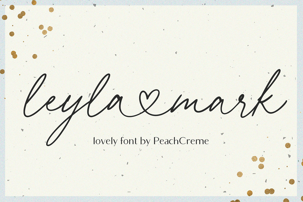 Leyla Mark// Sunny lovely font, a Handwritten Font by PeachCreme
