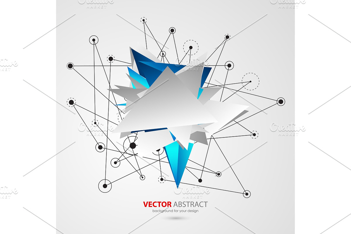 Vector geometric background with, a Technology Illustration by ...