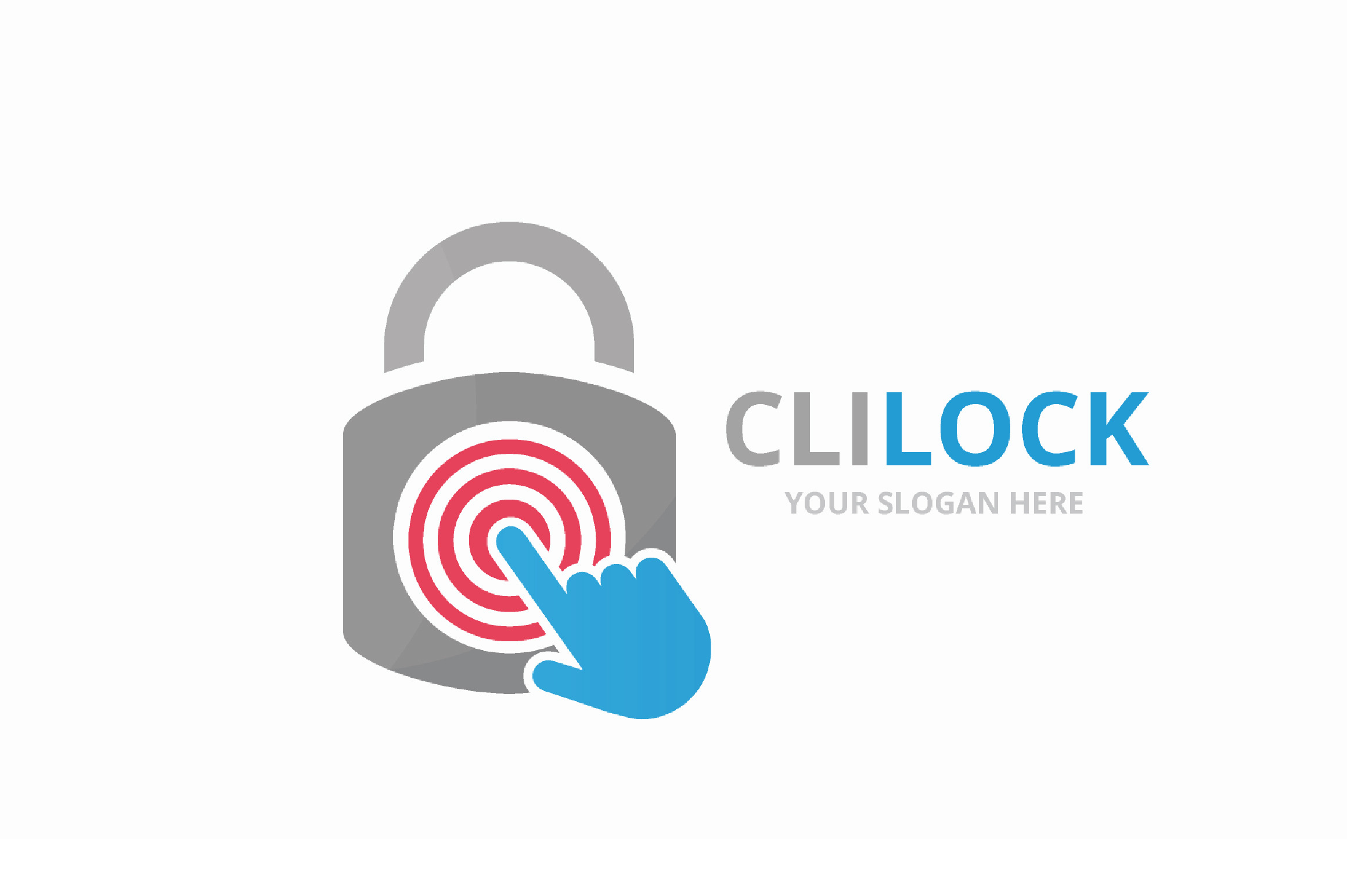 Vector lock and click logo | Branding & Logo Templates ~ Creative Market