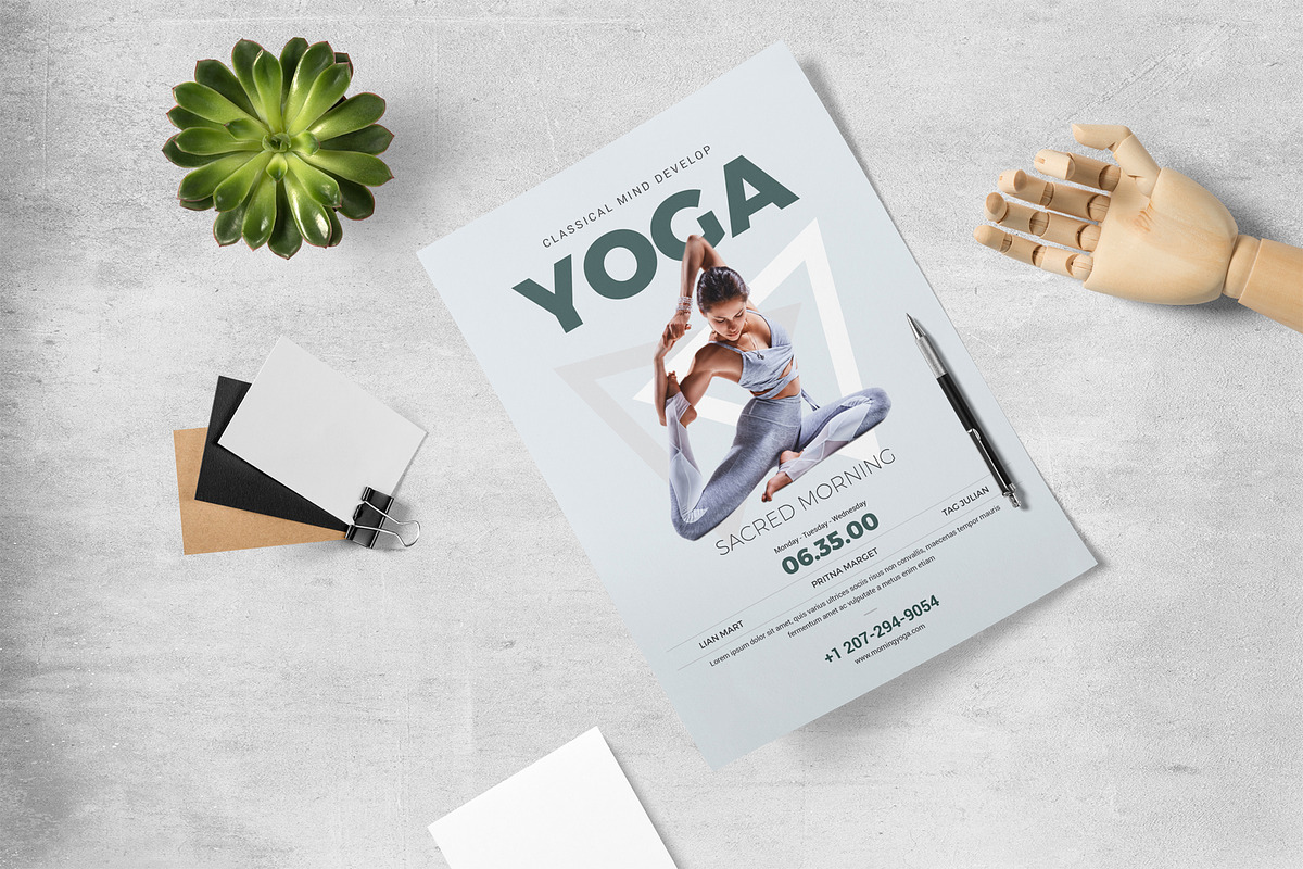 Yoga Flyer, a Flyer Template by OrcShape | Creative Market