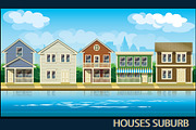 Houses Suburb set, an Illustration by Blacklight