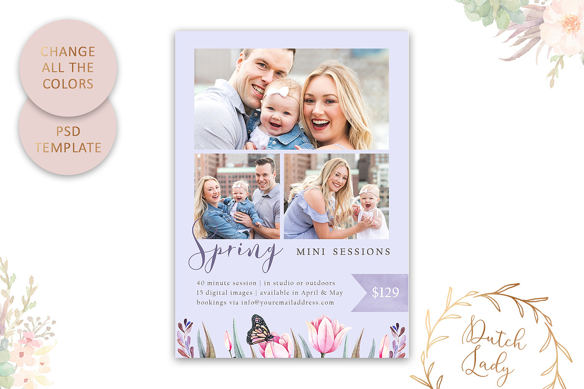 PSD Photo Session Card Template #59, a Stationery Template by The Dutch ...