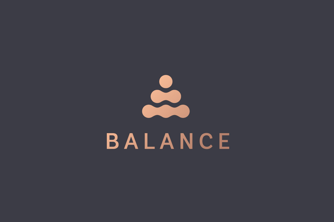 Abstract balance vector logo design template. Spa harmony minimal ...