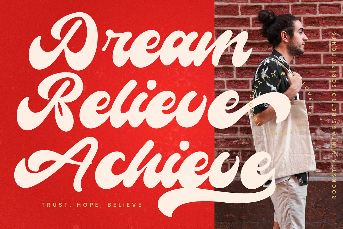 Rockstta Vintage Retro Script Font, a Script Font by Letterena Studios Script | Creative Market