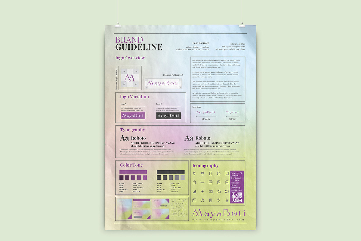 A3 Brand Guideline poster Design | Creative Market
