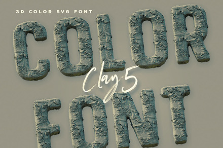 Clay 1 - Color Font, a Symbol Font by Deeezy