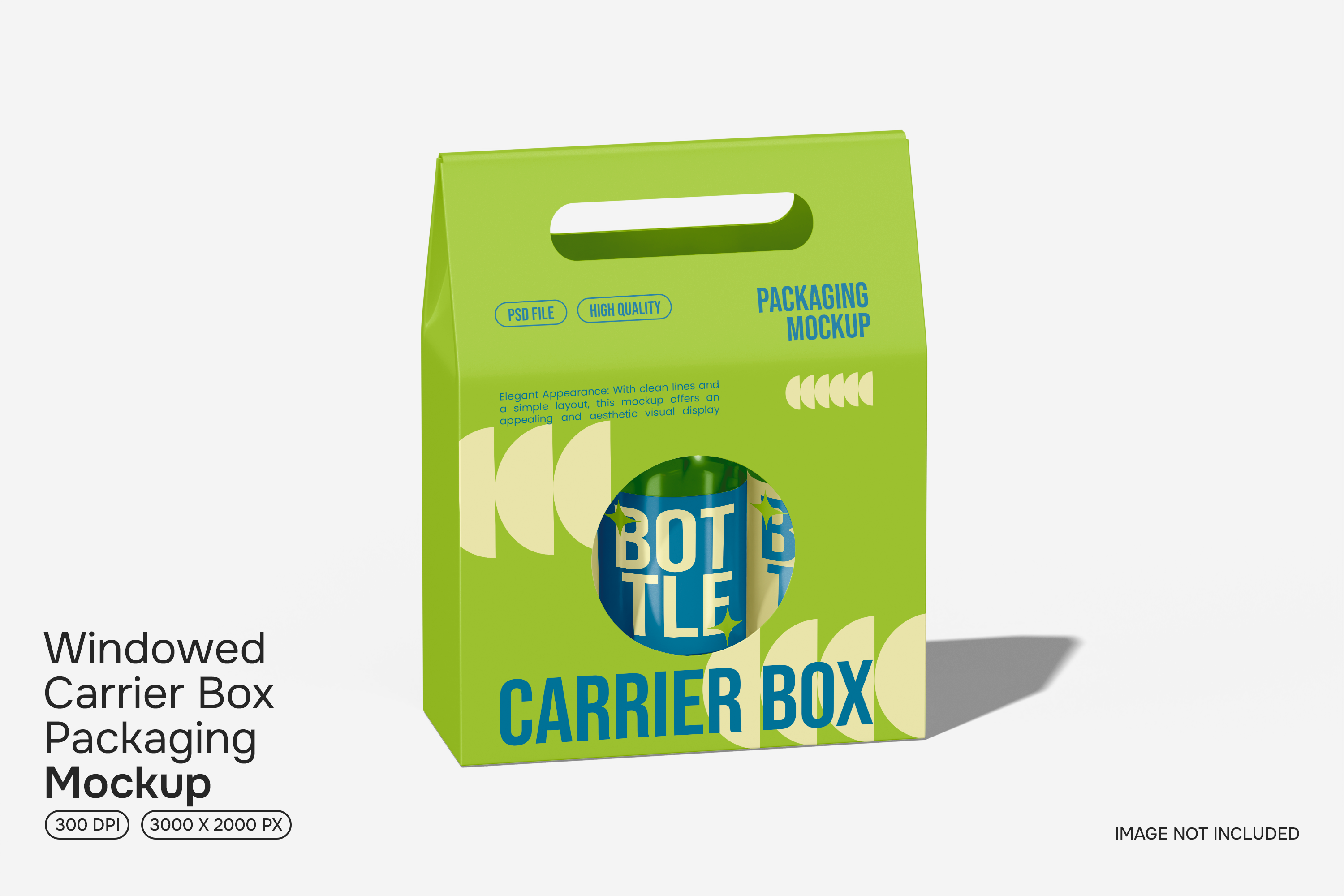Carrier Box Packaging Mockup, a Packaging Mockup by Permadi Creative